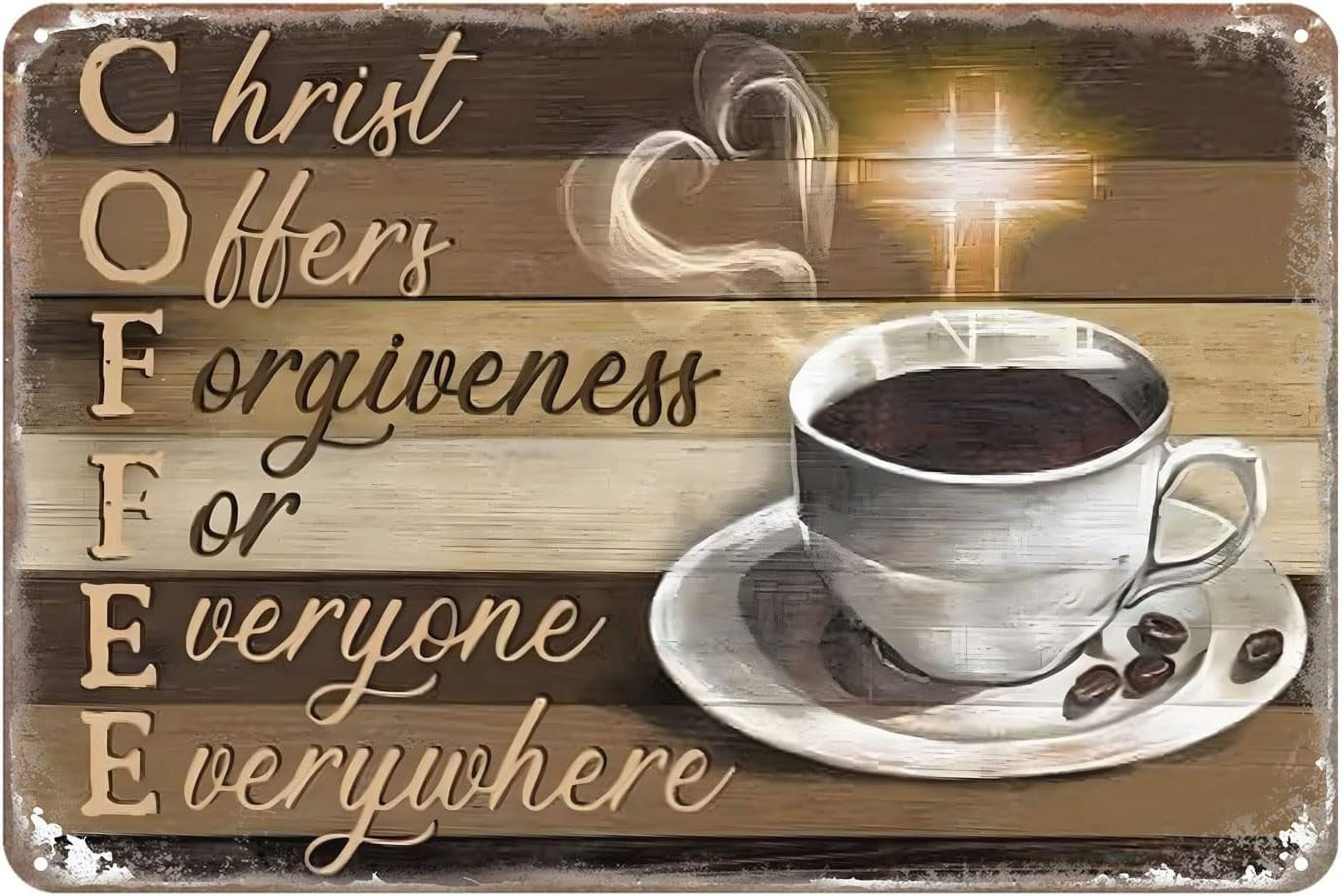 8 x 12 in Metal Tin Sign - Christ Offers Forgiveness for Everyone ...