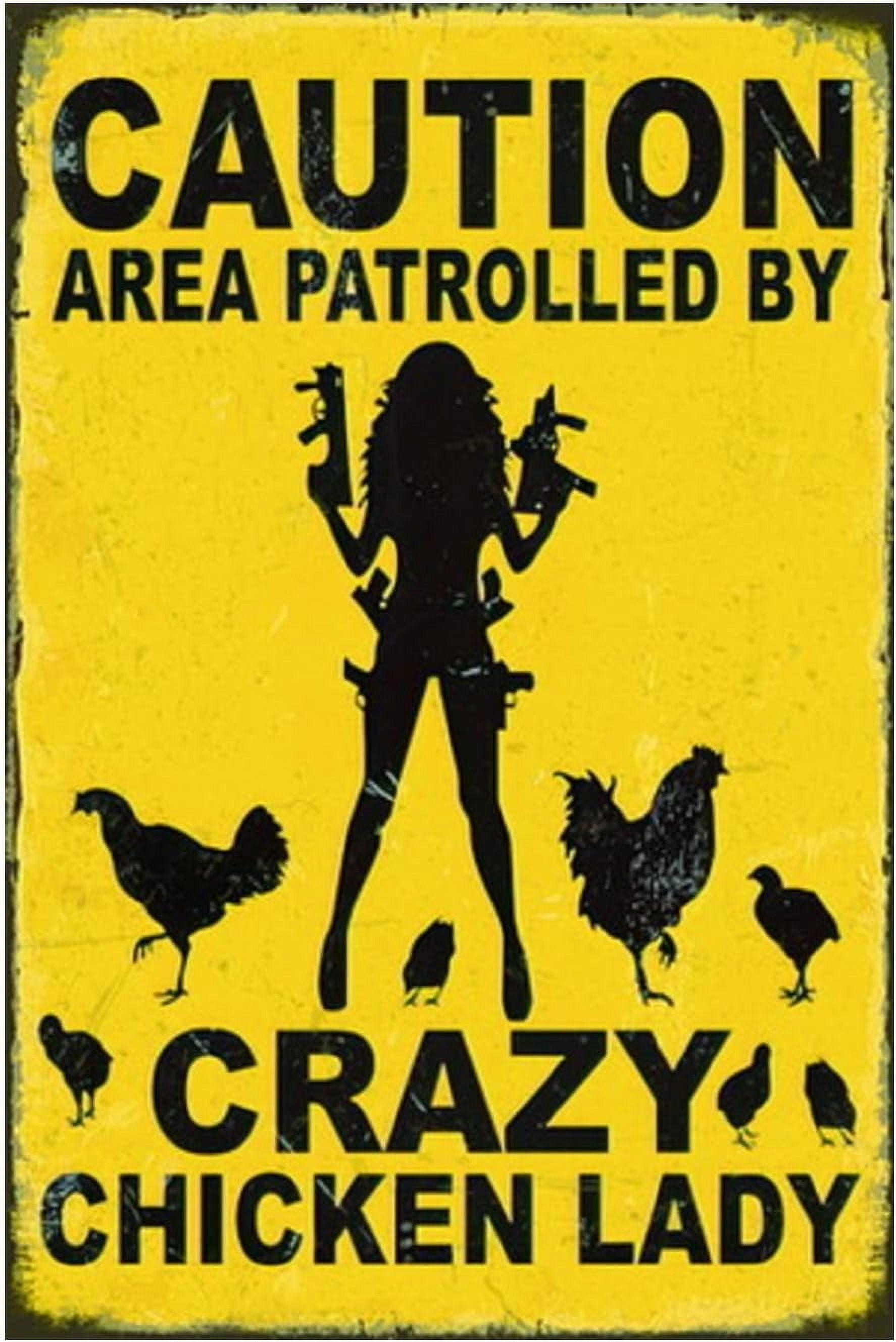8 x 12 in Metal Tin Sign - Funny No Trespassing Sign, Metal Warning Tin Signs, Caution Area ...