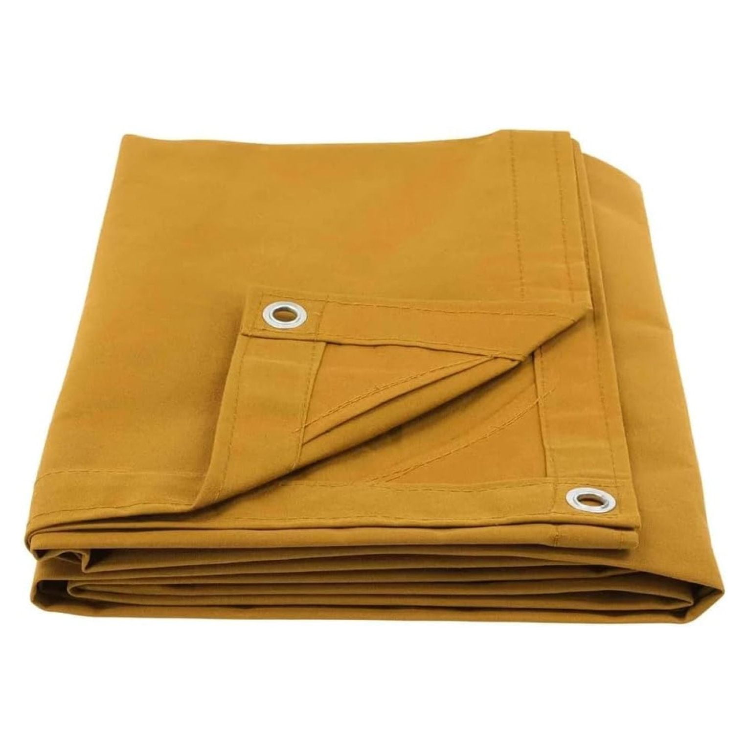 8' x 12' Tan 12oz Canvas Tarp with Grommets - Water Resistant - Heavy ...