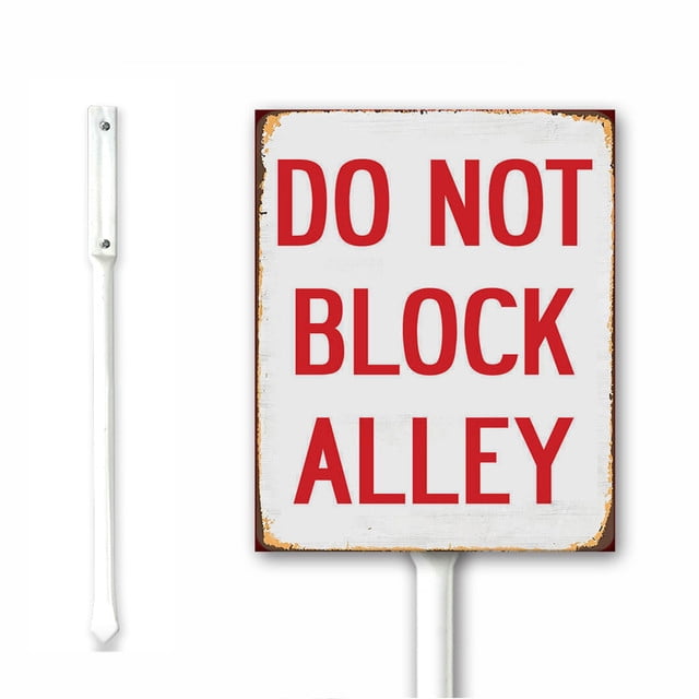 8" x 12" Yard Sign Caution Automatic Gate Do Not Block Driveway Metal ...