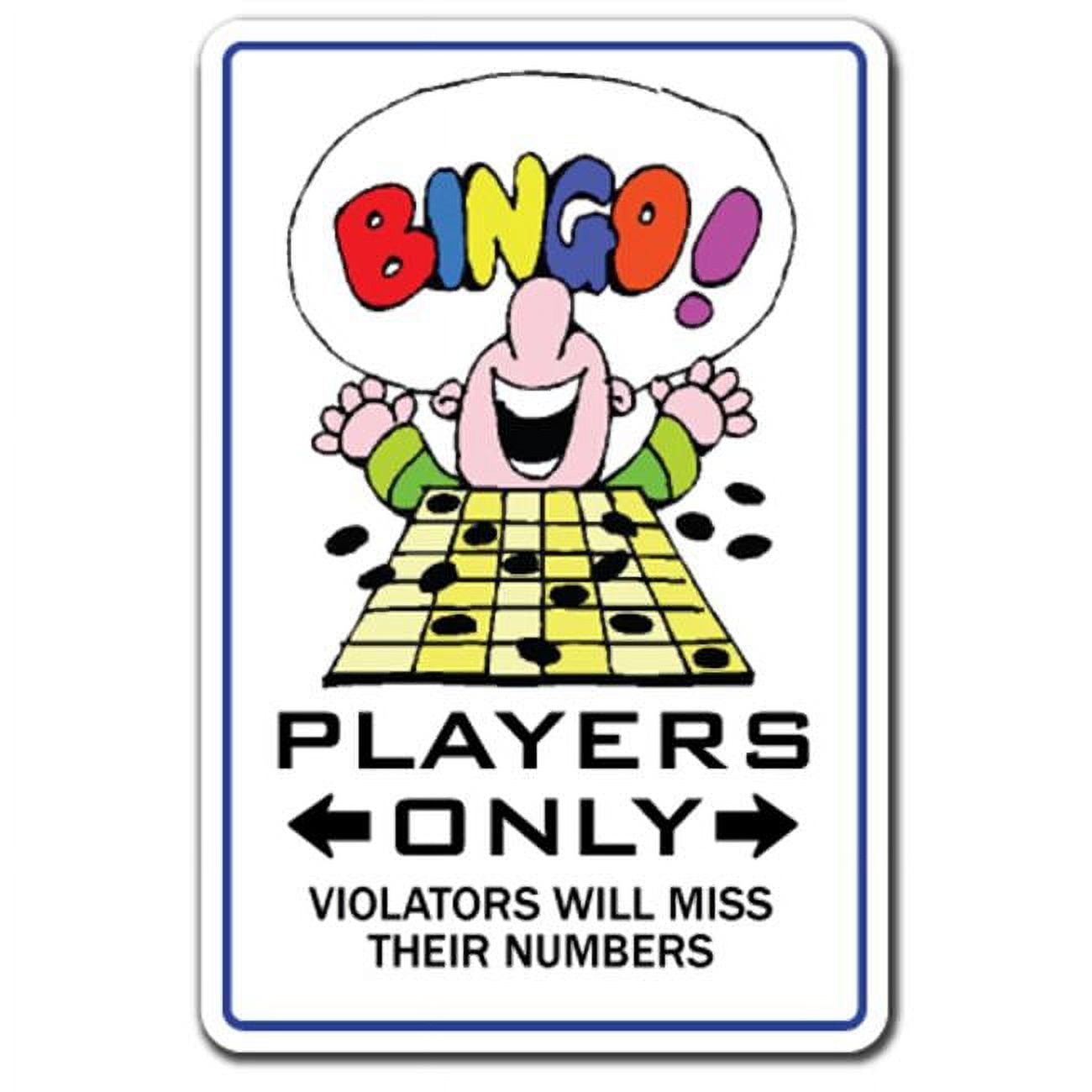 8 x 12 in. Bingo Player Decal - Card Players Caller Markers Ball Fun ...