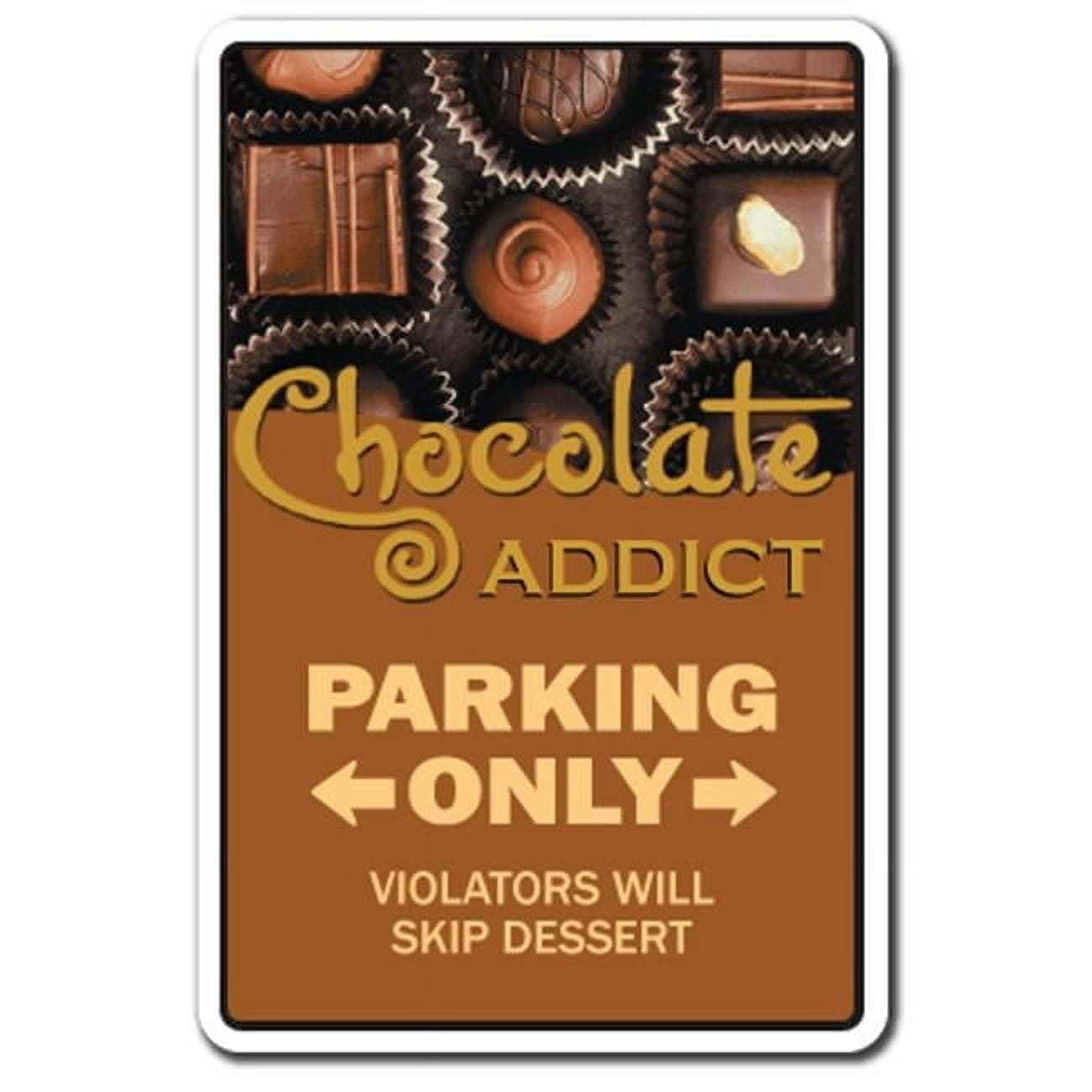 8 x 12 in. Chocolate Addict Decal - Chocoholic Candy Lover Bars Maker ...