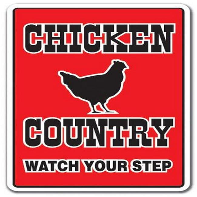 8 x 12 in. Decal - Chicken Country - Farm Animals Watch Your Step ...
