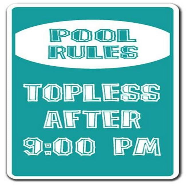 8 x 12 in. Decal - Pool Rules Parking - Swim Swimming Bathing Backyard ...