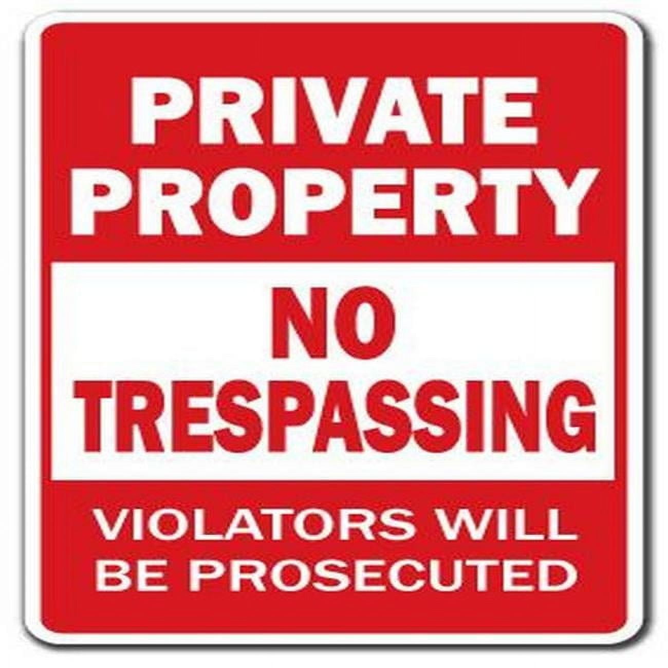 8 x 12 in. Decal - Private Property No Trespassing - Decalviolatorstay ...
