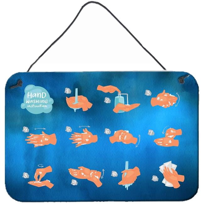 8 x 12 in. Hand Washing Instructions Wall or Door Hanging Prints ...
