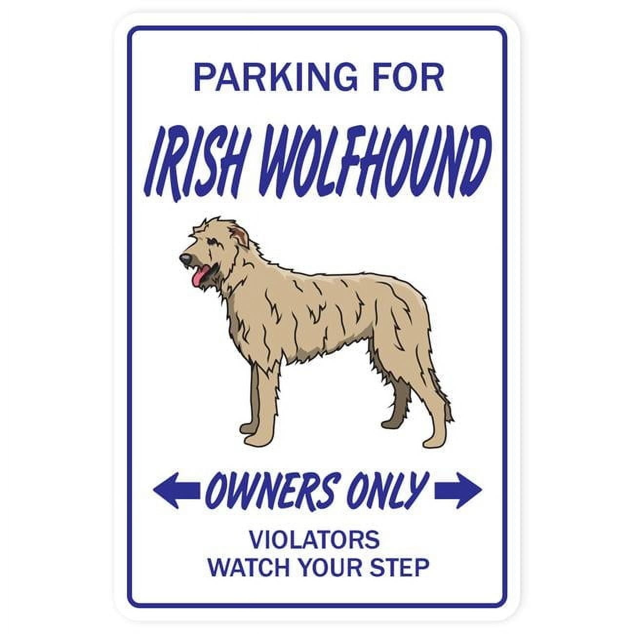 8 x 12 in. Irish Wolfhound Sign Dog Pet Parking Signs - Lover Breeder ...