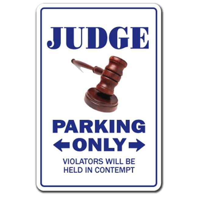 8 x 12 in. Judge Decal Parking Decals - Street Law Chambers Lawyer ...