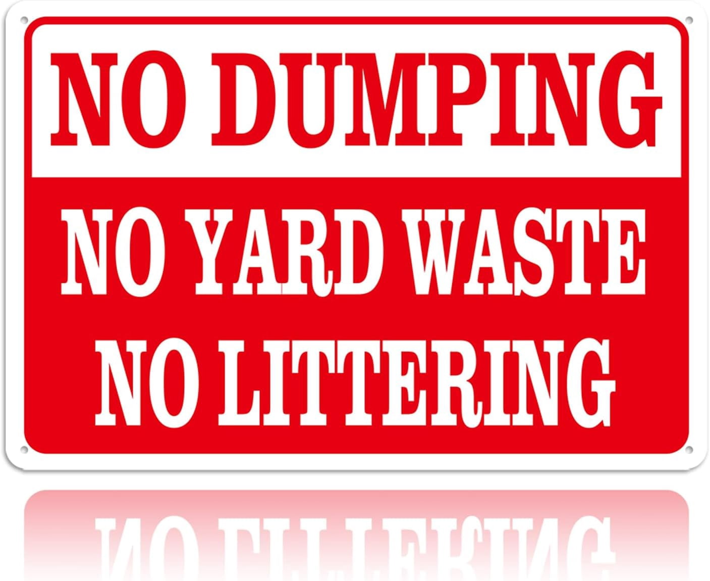 8 x 12 in Metal Tin Sign - No Dumping Signs Private Property Warning ...