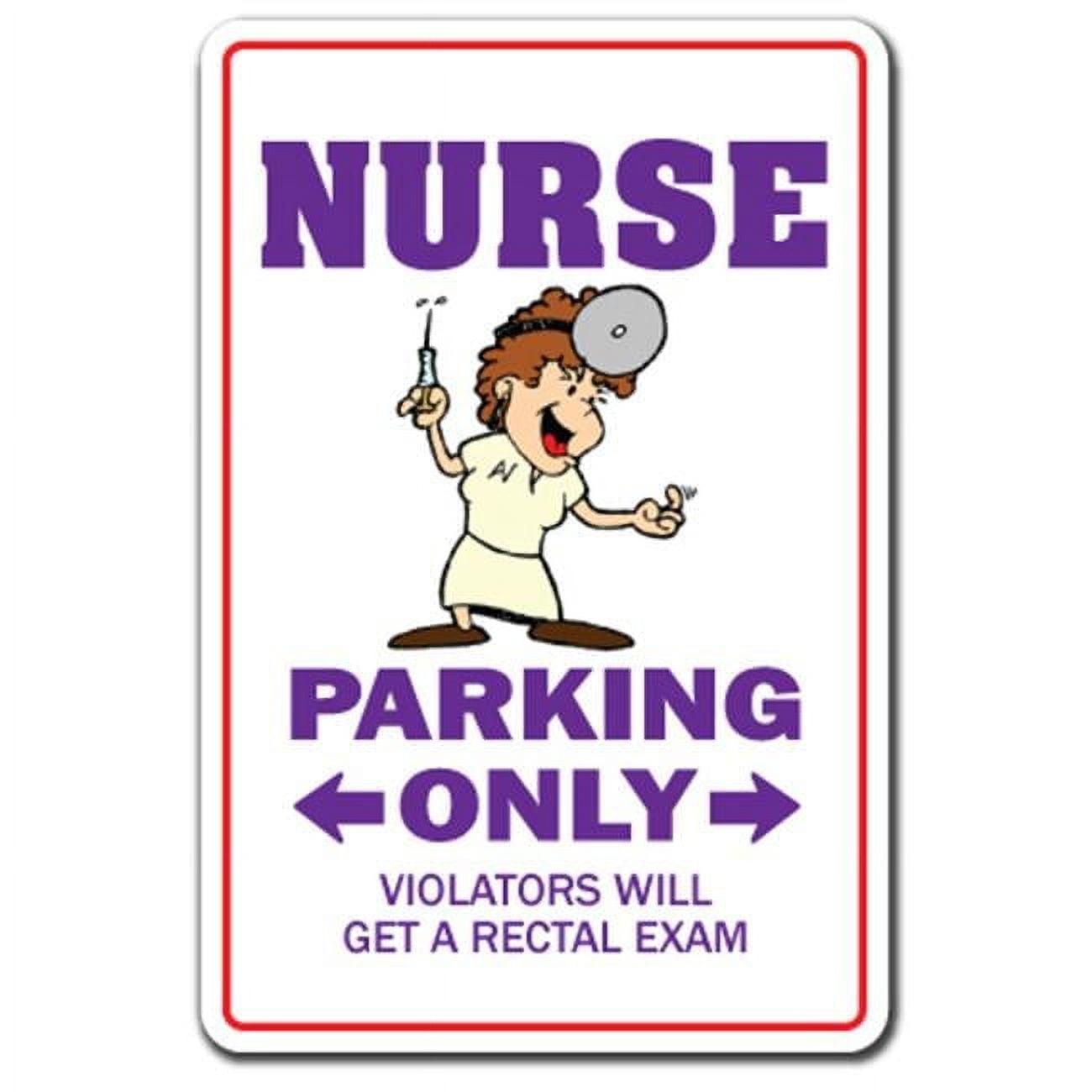 8 x 12 in. Nurse Decal - Parking RN Nurses Medical LPN Doctor Hospital ...