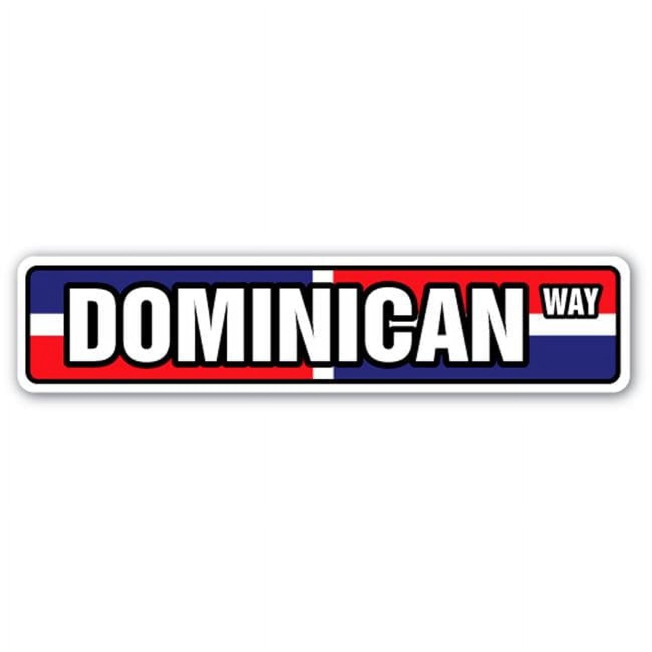 8 x 12 in. Parking for Dominican Only Decal - Dominican Republic Flag ...