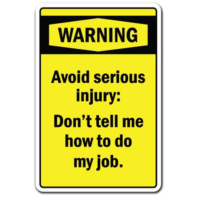 8 x 12 in. Warning Sign - Warning Avoid Serious Injury - Walmart.com