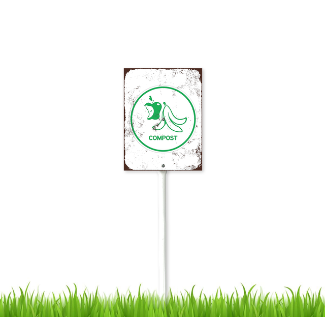 8 x 12 inch Garbage Classification Sign with Stake,Decorative Plant ...