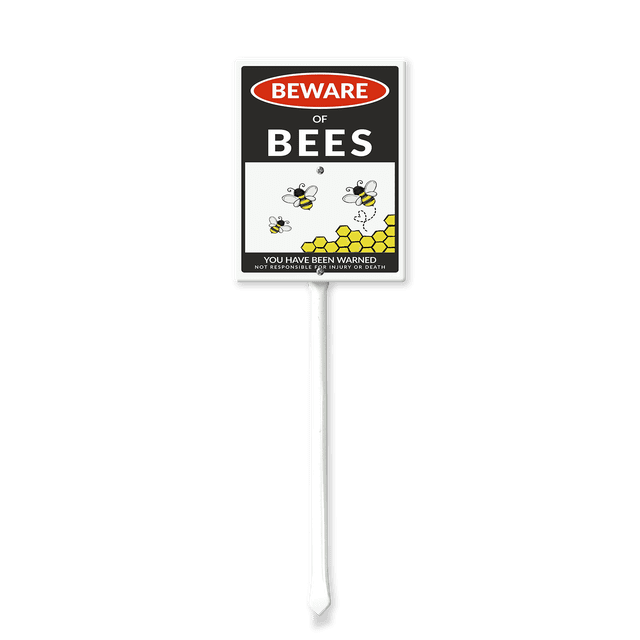 8 x 12 inch Garden Stakes Beware Of Bees Warning Spring Yard Sign ...