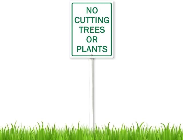 8 x 12 inch Garden Stakes No Cutting Trees Or Plants Yard Sign ...