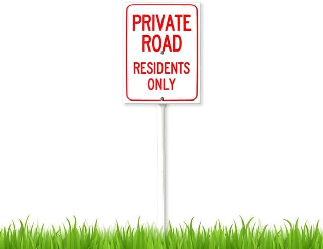 8 x 12 inch Garden Stakes Private Road Residents Only Yard Sign ...
