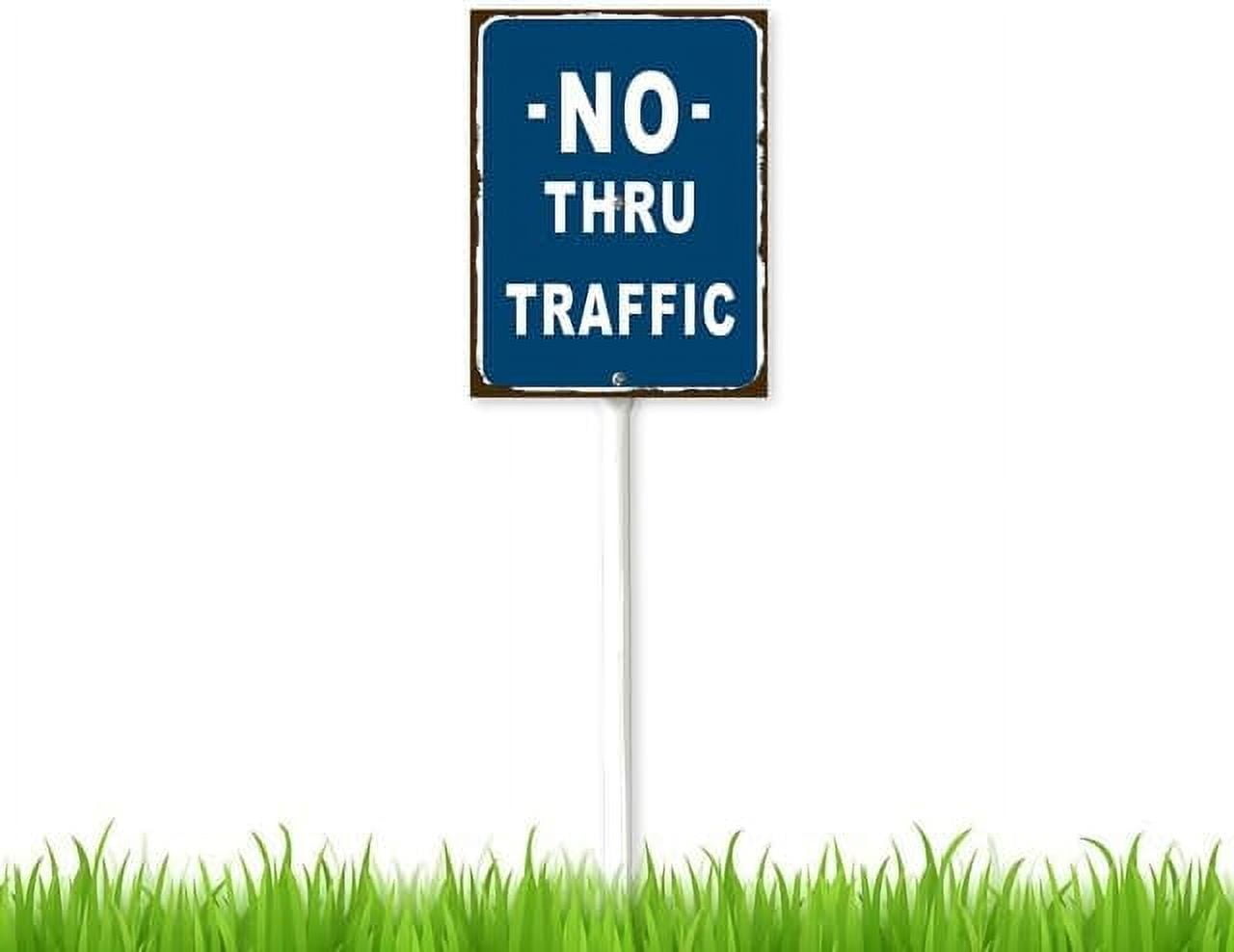 8 x 12 inch No Thru Traffic Signs Traffic Warning Signs Private Road ...