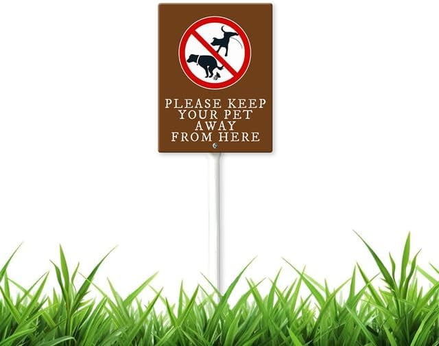 8 x 12 inch Please Keep Your Pet Away From Here Yard Sign for Pathway ...