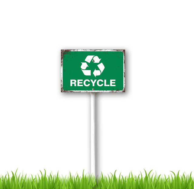 8 x 12 inch Recycle Yard Sign Stakes Outdoor Lawn Yard Signs - Walmart.com