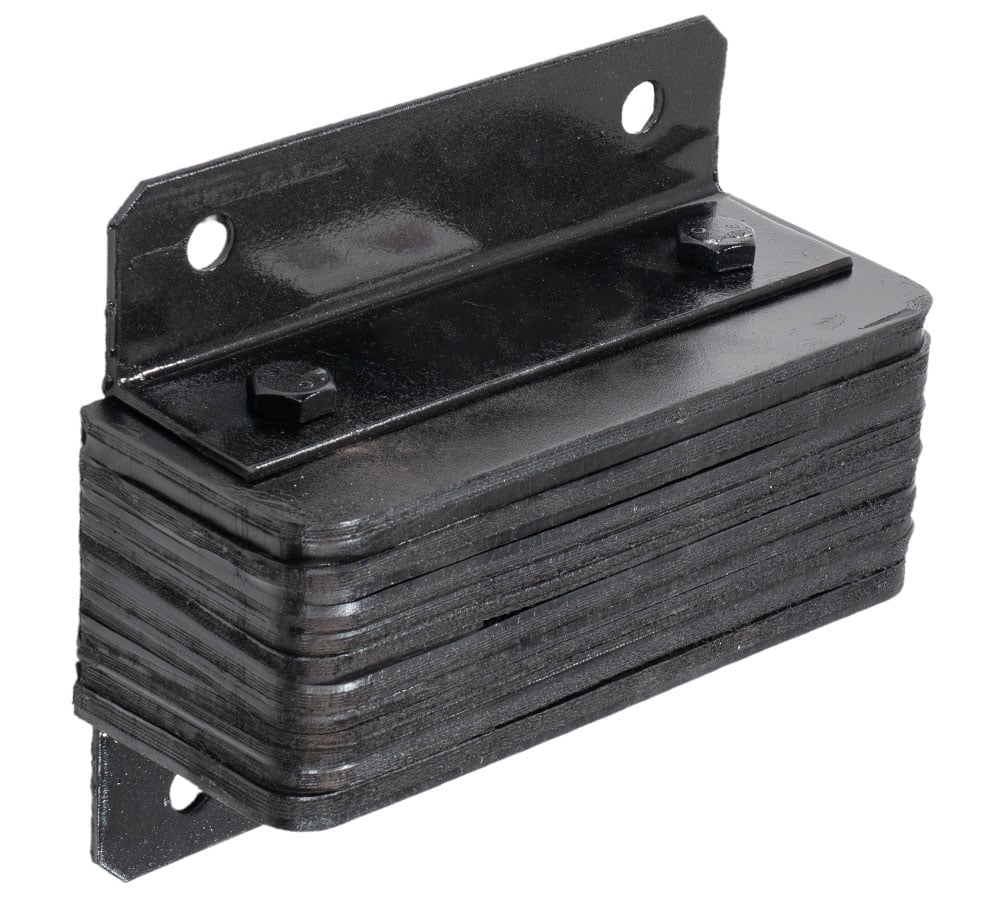 8" x 12" x 4.5" Viking Laminated Rubber Dock Bumper with Steel Brackets ...
