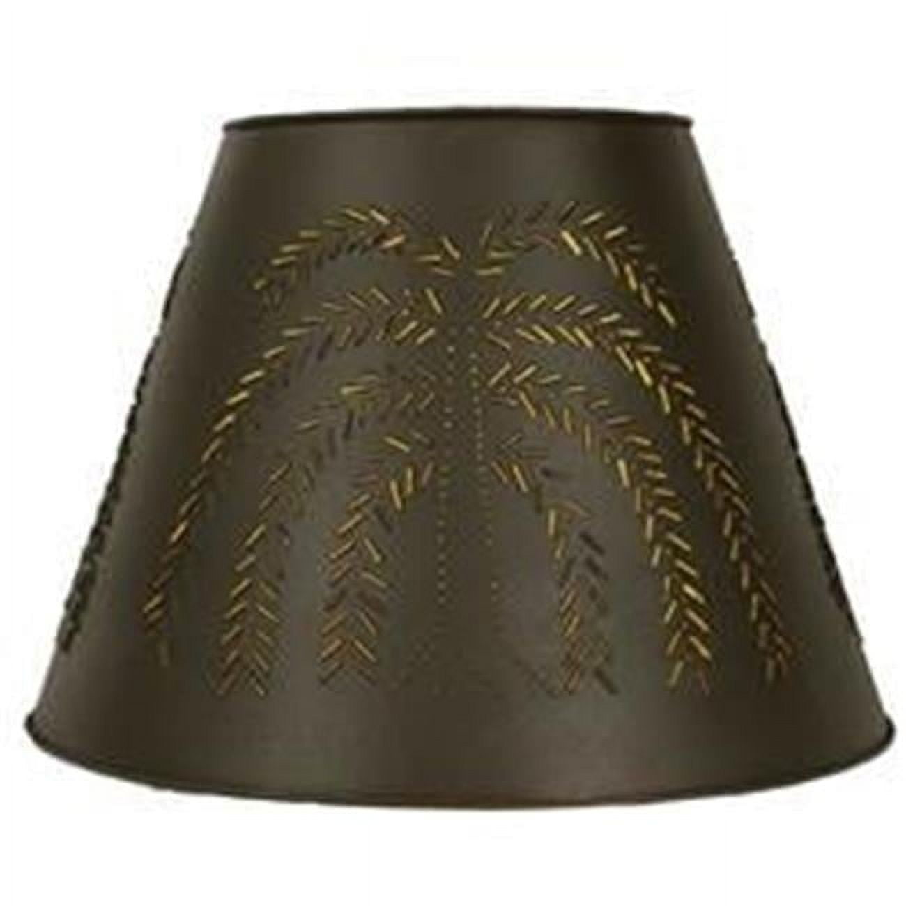 8 x 15 x 12 in. Star Tin Washer Top Lamp Shade - Rustic Brown - Walmart.com
