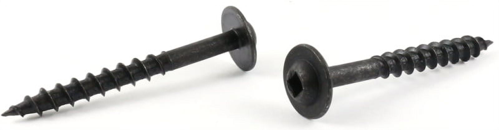 #8 x 2 1/4" Deep Thread Wood Screws / Square / Round Washer Head ...