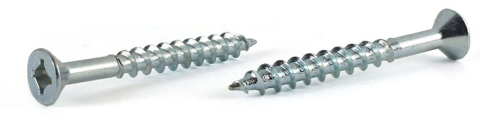 #8 x 2" Deep Thread Wood Screws / Combo / Flat Head / Steel / Zinc ...