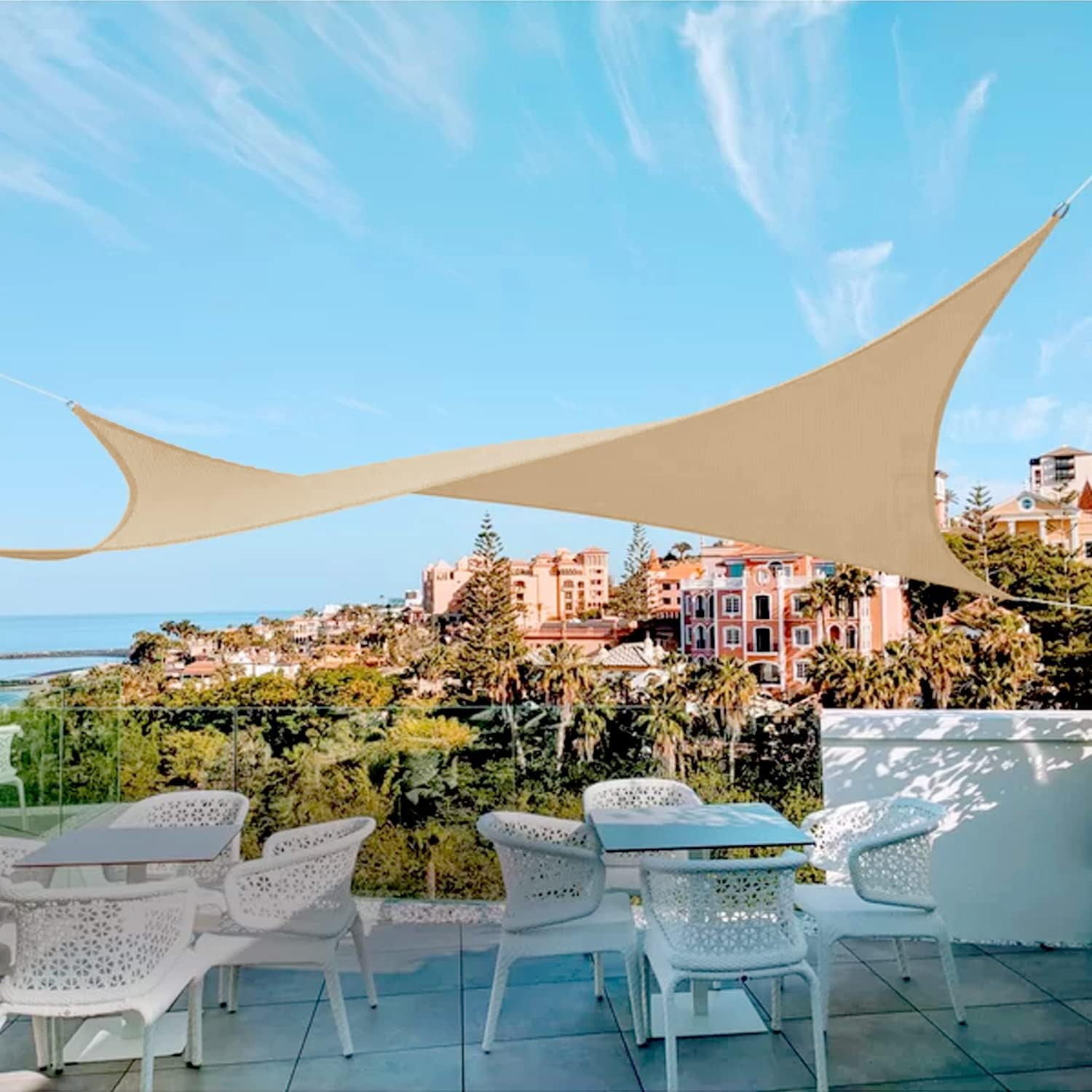 8' x 20' heavy duty sun shade sail commercial grade with hardware kit ...