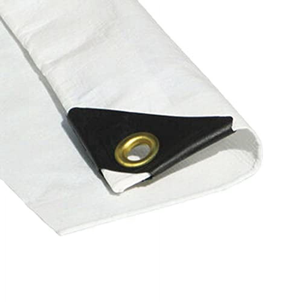 8 x 24 White Color 12 Mil Heavy Duty Tarp w/UV Protection by X1 Tarps ...