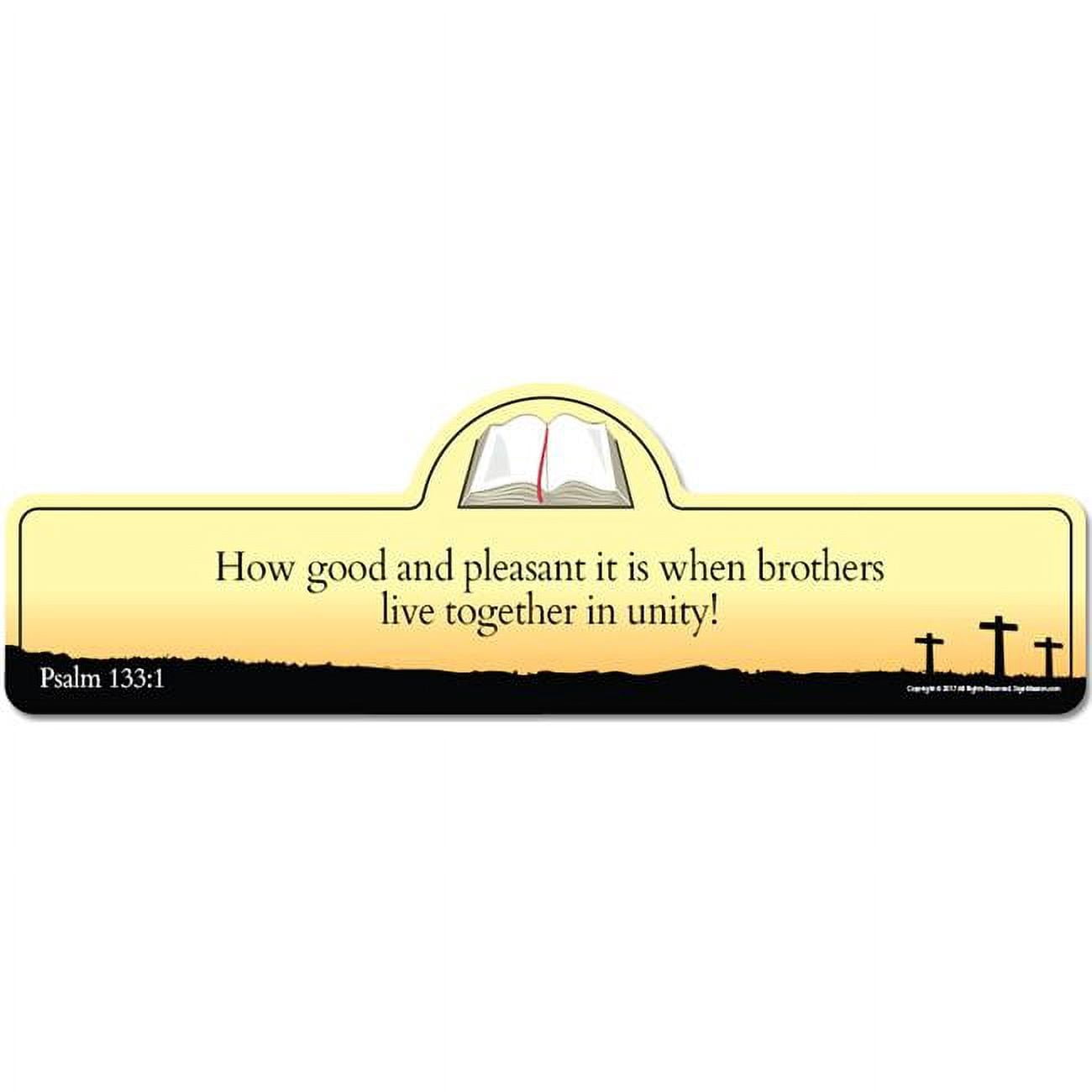 8 x 24 in. Street Sign - Psalm 133-1 Bible Verse - Walmart.com