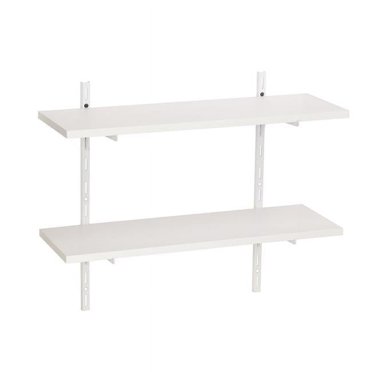 Rubbermaid 3' x 12" Steel White Linen Shelf Kit. Holds up to 10 lbs ...
