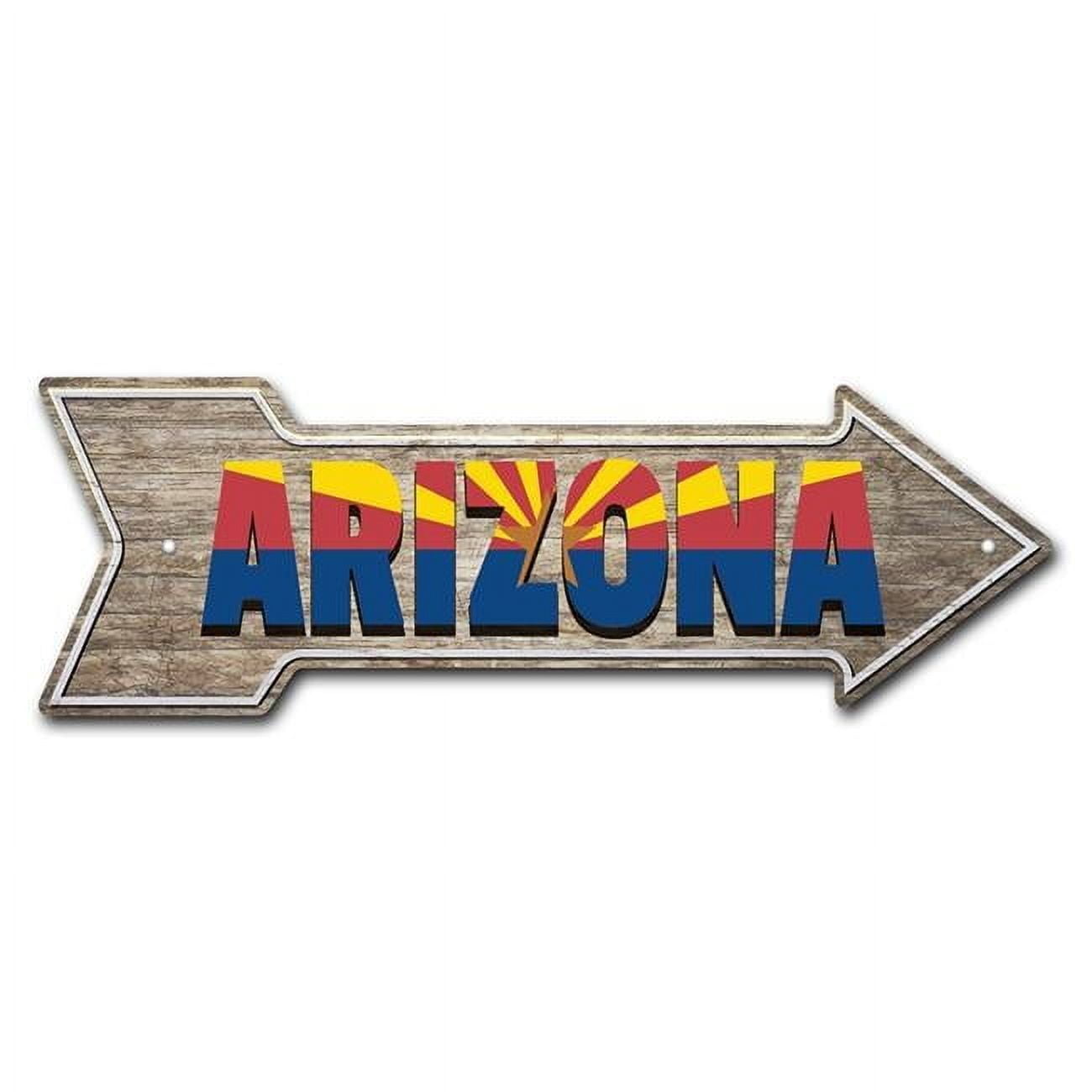 8 x 24 in. Wide Arizona Arrow Sign - Walmart.com