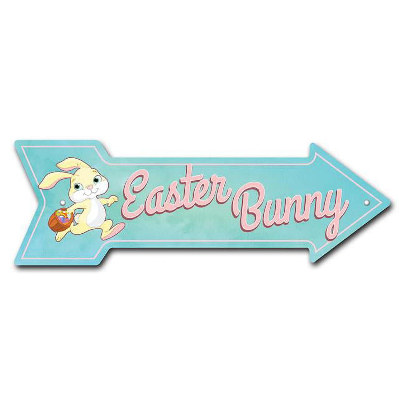 8 x 24 in. Wide Easter Bunny Arrow Sign - Walmart.com