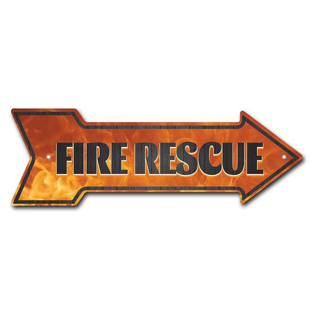 8 x 24 in. Wide Fire Rescue Arrow Sign - Walmart.com