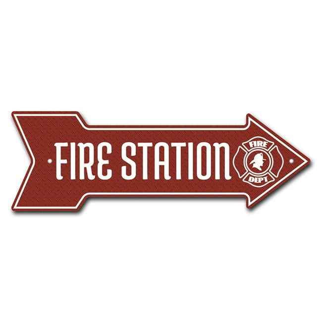 8 x 24 in. Wide Fire Station Arrow Sign - Walmart.com