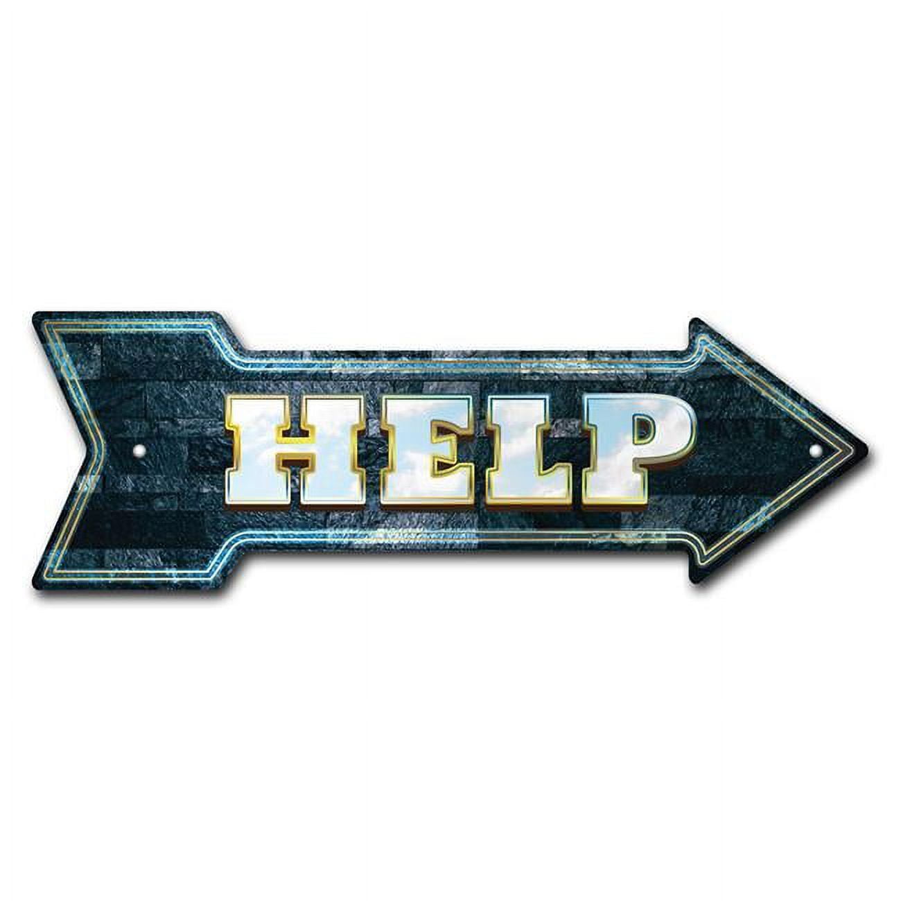 8 x 24 in. Wide Help Arrow Sign - Walmart.com