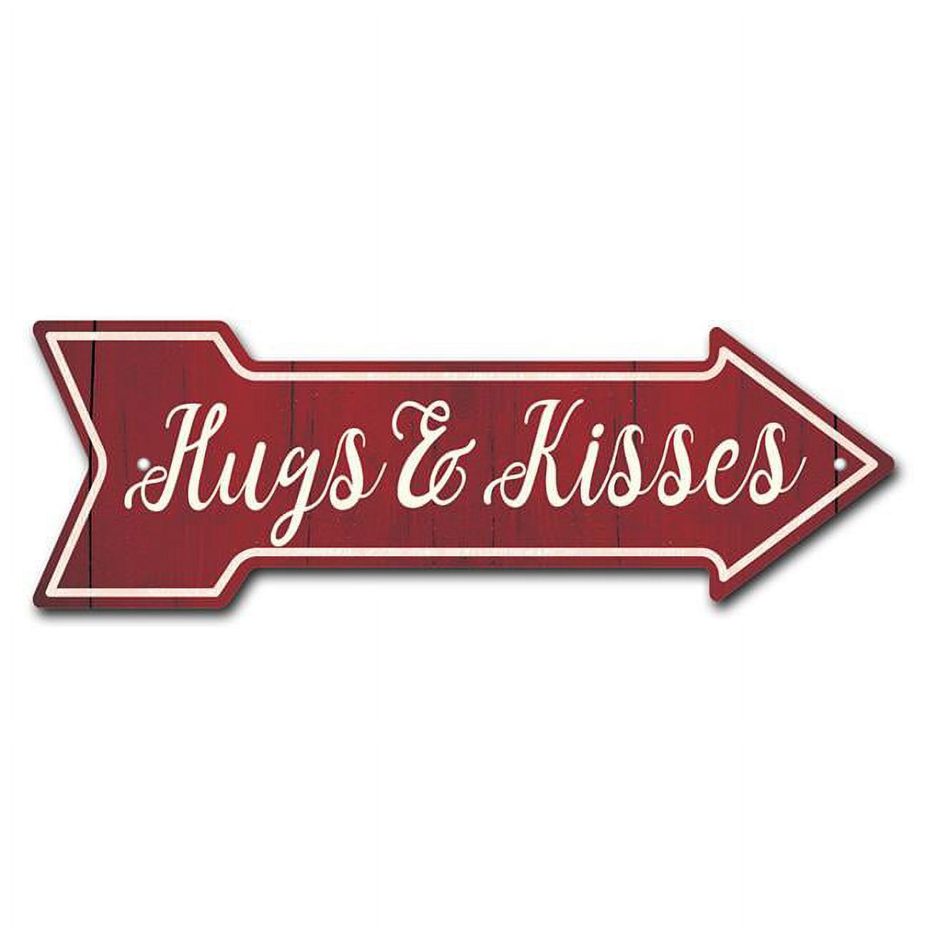 8 x 24 in. Wide Hugs & Kisses Arrow Sign - Walmart.com