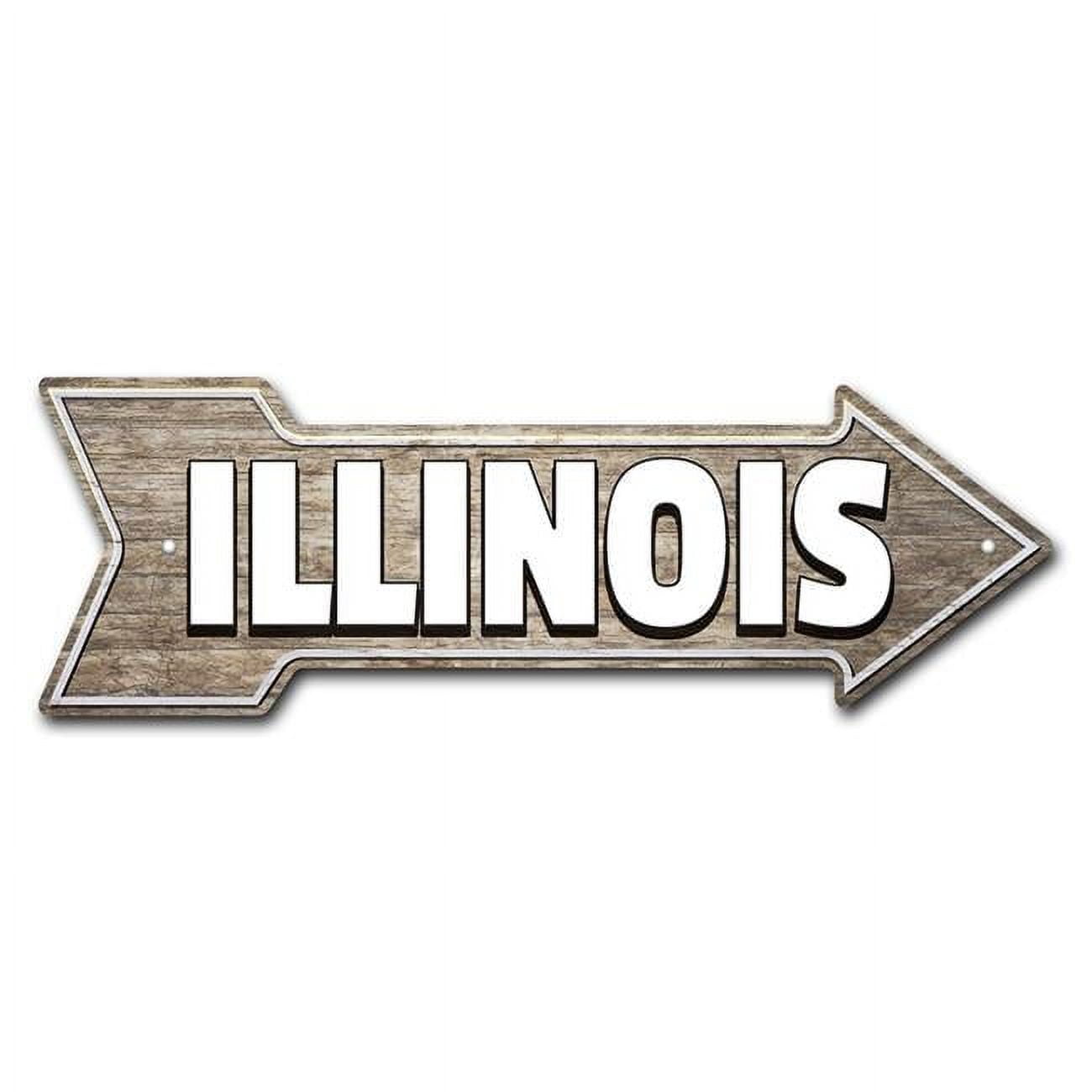 8 x 24 in. Wide Illinois Arrow Sign - Walmart.com