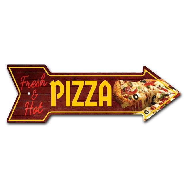 8 x 24 in. Wide Pizza Arrow Sign - Walmart.com