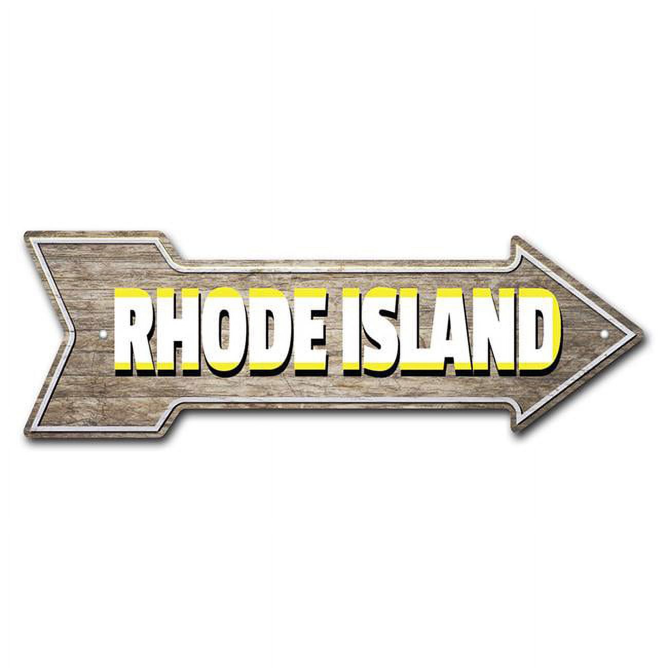 8 x 24 in. Wide Rhode Island Arrow Sign - Walmart.com
