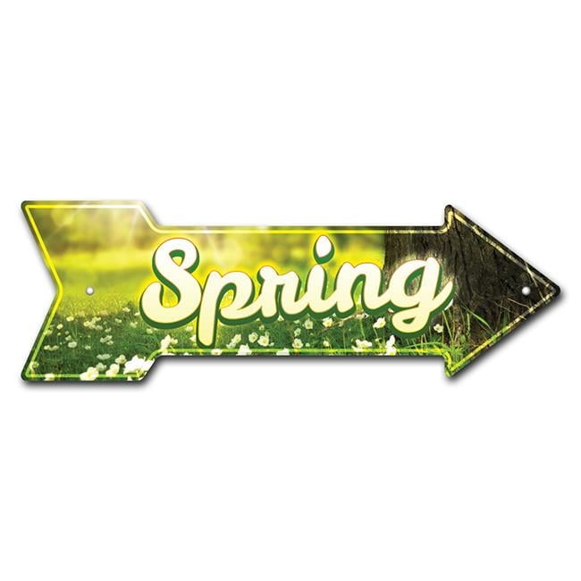 8 x 24 in. Wide Spring Arrow Sign - Walmart.com