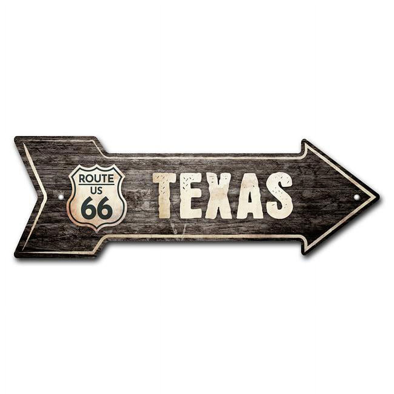 8 x 24 in. Wide Texas 66 2 Arrow Sign - Walmart.com