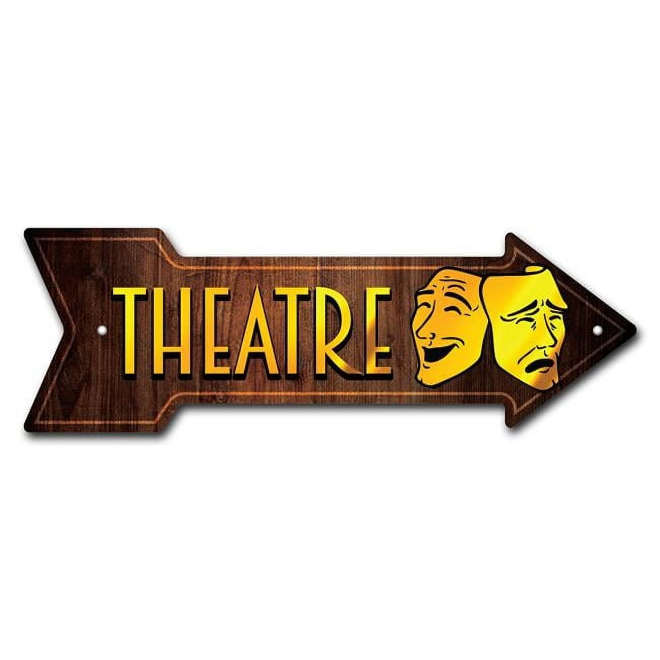 8 x 24 in. Wide Theatre Arrow Sign - Walmart.com