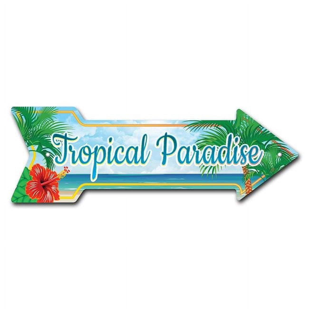 8 x 24 in. Wide Tropical Paradise Arrow Sign - Walmart.com