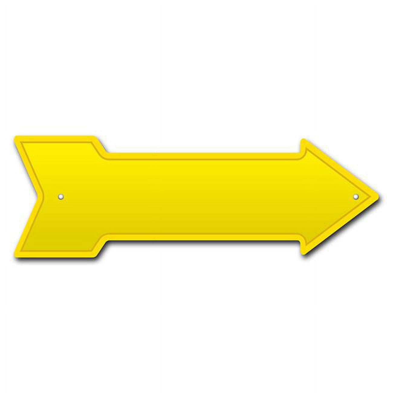 8 x 24 in. Wide Yellow Arrow Sign - Walmart.com