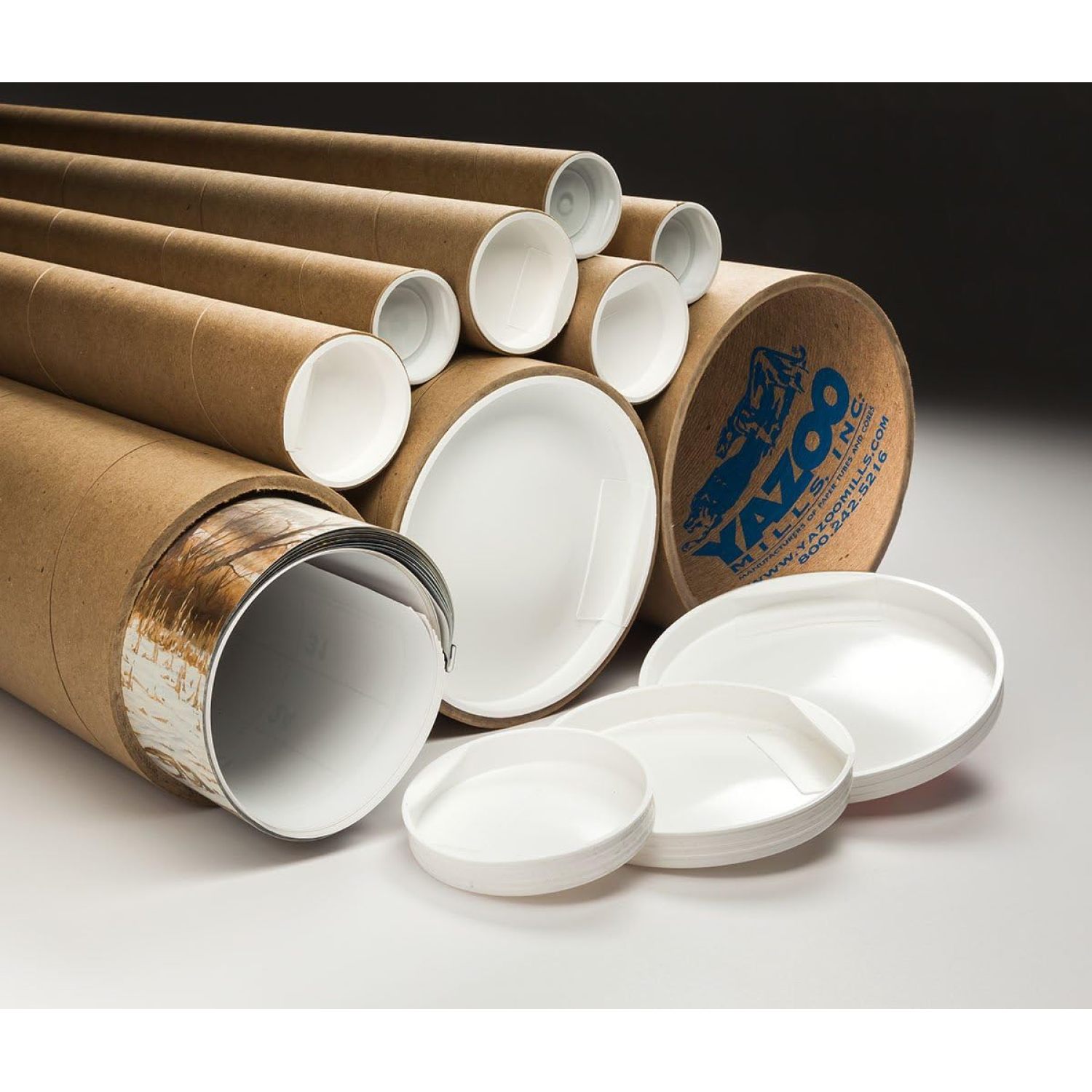 8" x .250 x 48 Extra Heavy Duty Kraft Mailing Tubes with Plugs (Pack of ...