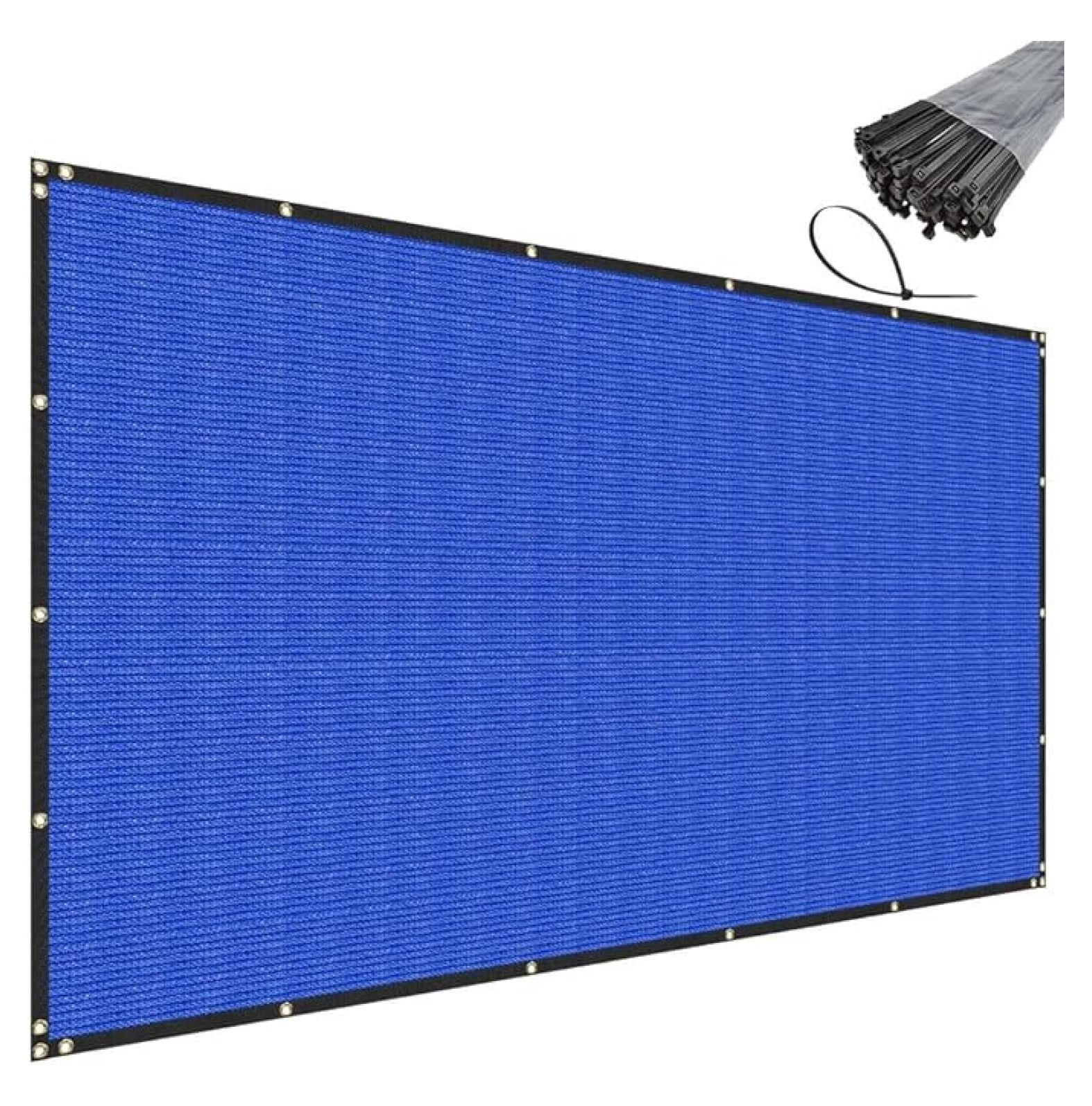 8' x 27' Blue Privacy Fence Screen Heavy Duty Windscreen Mesh Fencing ...