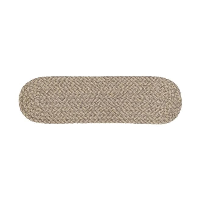 8 x 28 in. Woven Natural Houndstooth Stair Tread Mats, Dark Gray - Set ...