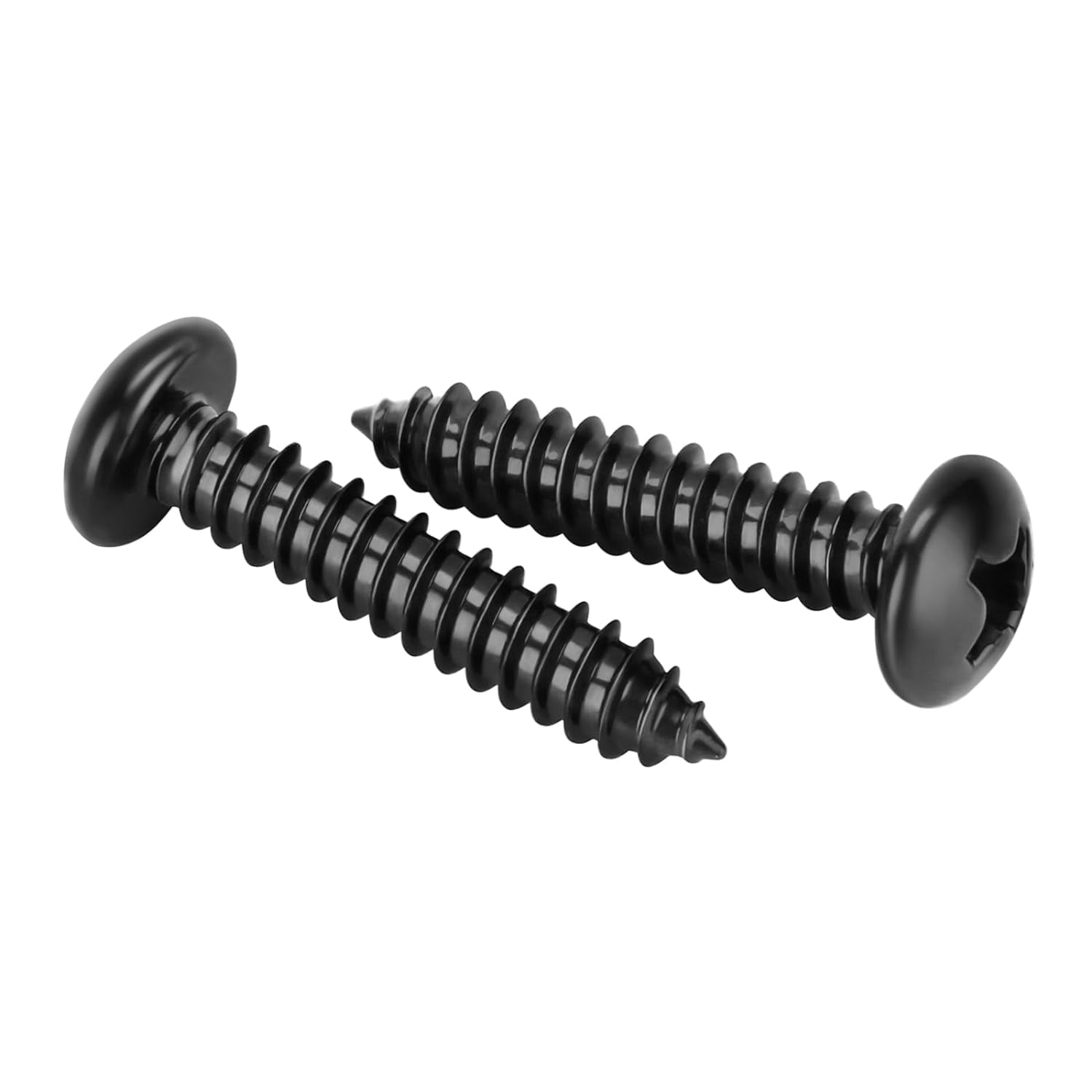 #8 x 3/4" Pan Head Self Tapping Screws Sheet Metal Wood Screws, Black ...