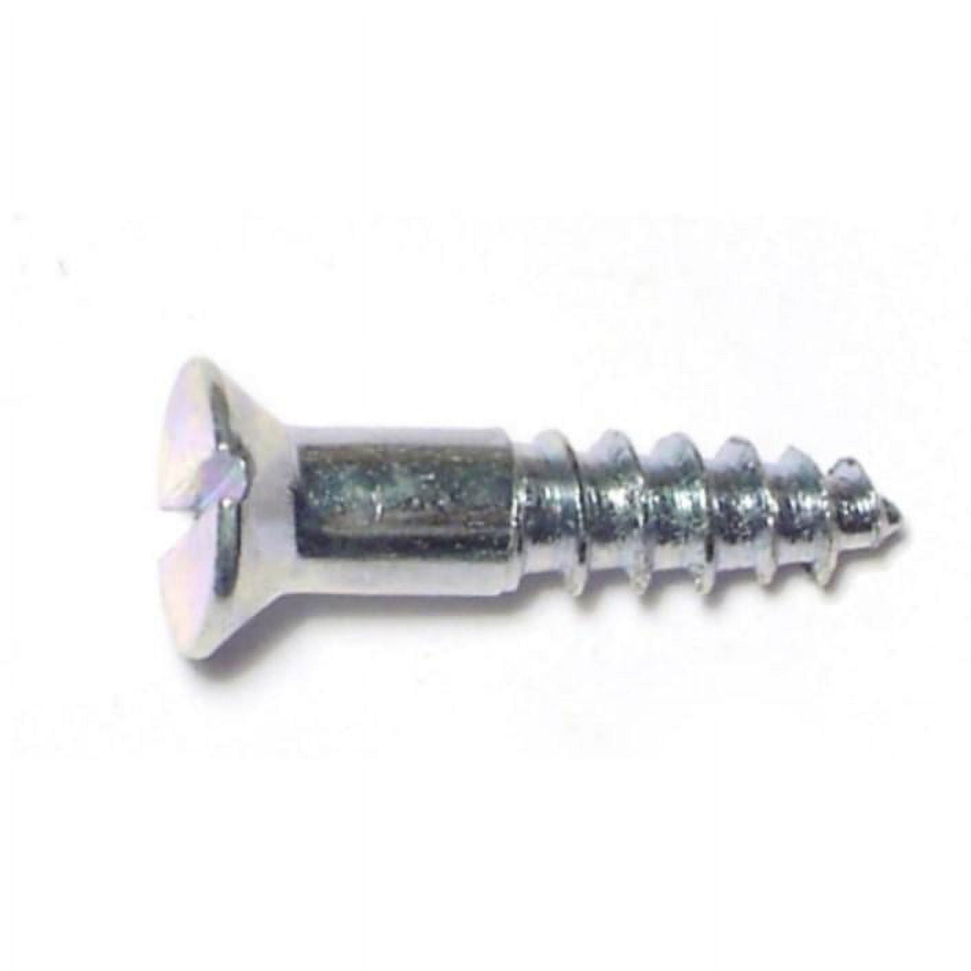 #8 x 3/4" Zinc Plated Steel Slotted Flat Head Wood Screws WSFS-197 (90 ...